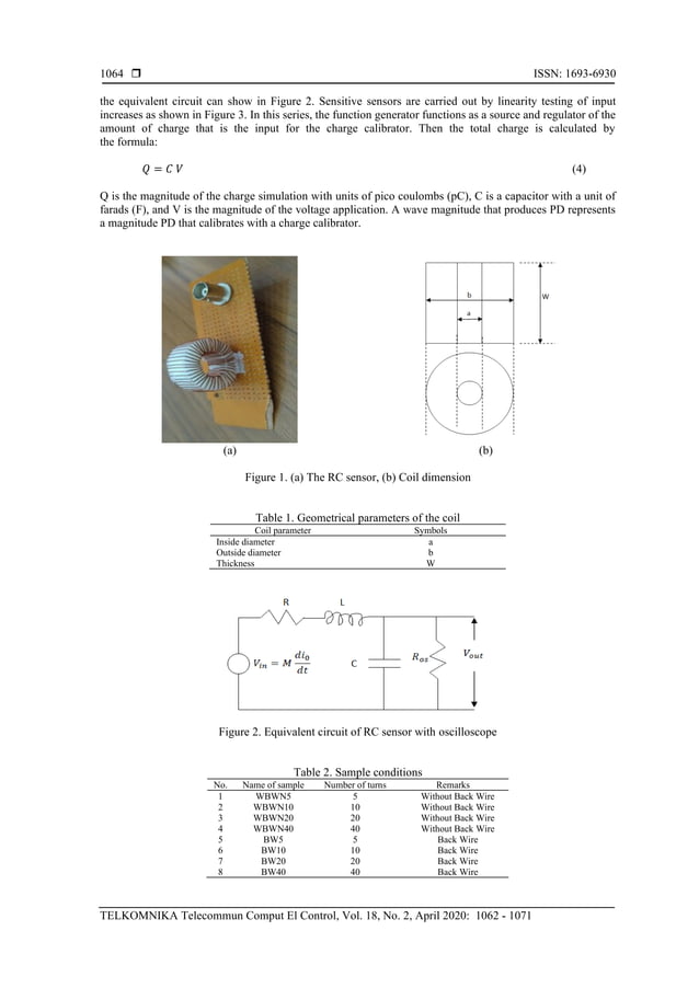 Rogowski coil sensor in the digitization process to detect partial discharge | PDF