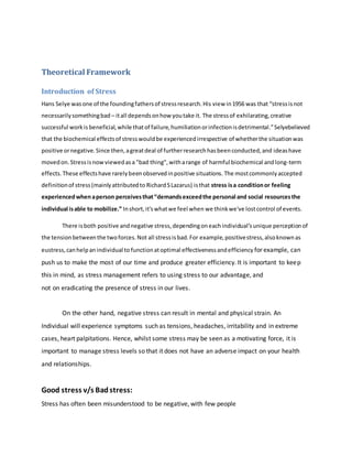 Stress Management Project | DOCX
