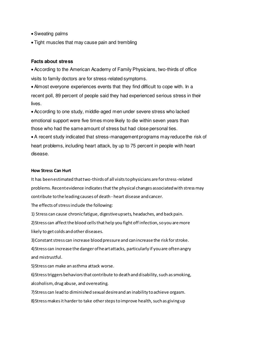 Stress Management Project