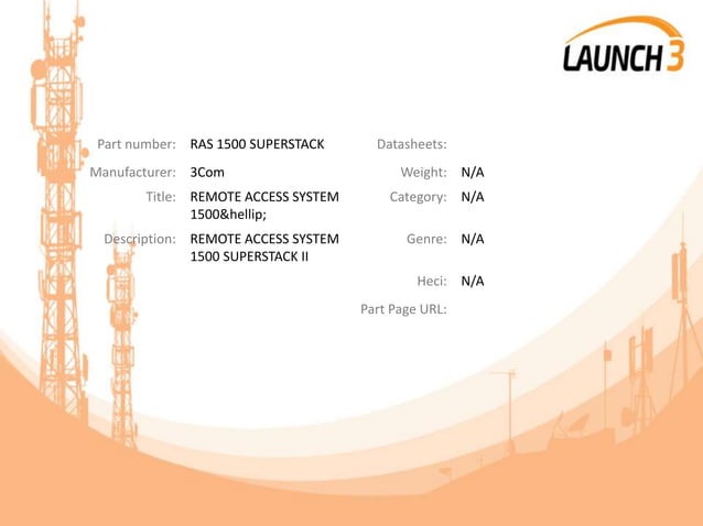 3Com RAS 1500 SUPERSTACK | PPTX | IT and Internet Support | Internet