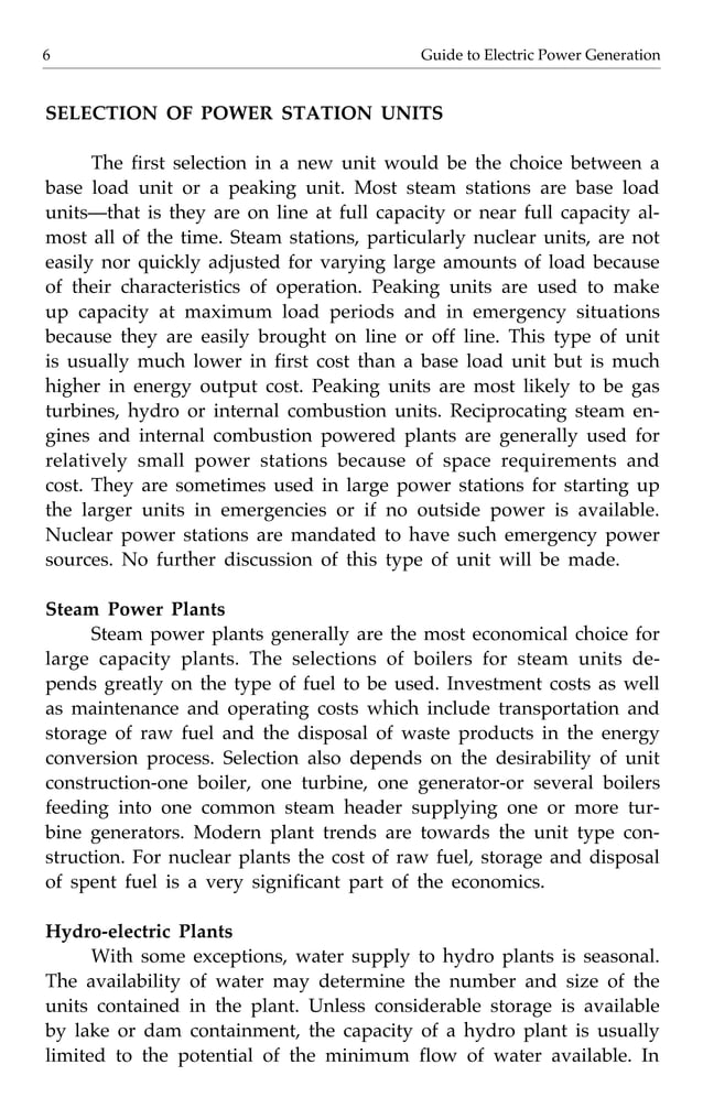 Guide to Electric Power Generation Second Edition Anthony J. Pansini | PDF