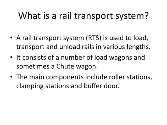 Automated Rail Transport System | PPT