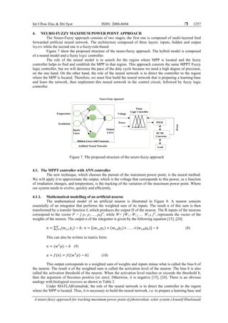 A neuro-fuzzy approach for tracking maximum power point of photovoltaic ...