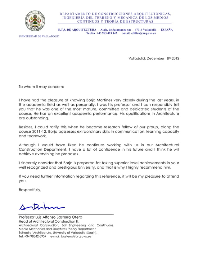 Letter_ Recommendation_Alfonso_Basterra | PDF