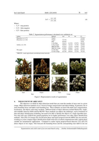 Segmentation and yield count of an arecanut bunch using deep learning techniques | PDF
