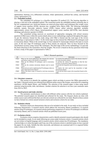 Feature selection techniques for microarray dataset: a review | PDF