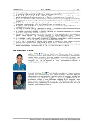 Proactive cervical cancer risk assessment using data-driven analytics | PDF