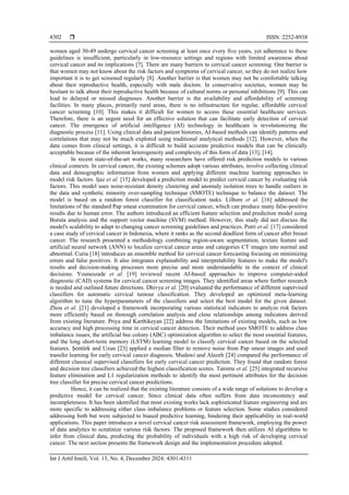 Proactive cervical cancer risk assessment using data-driven analytics | PDF