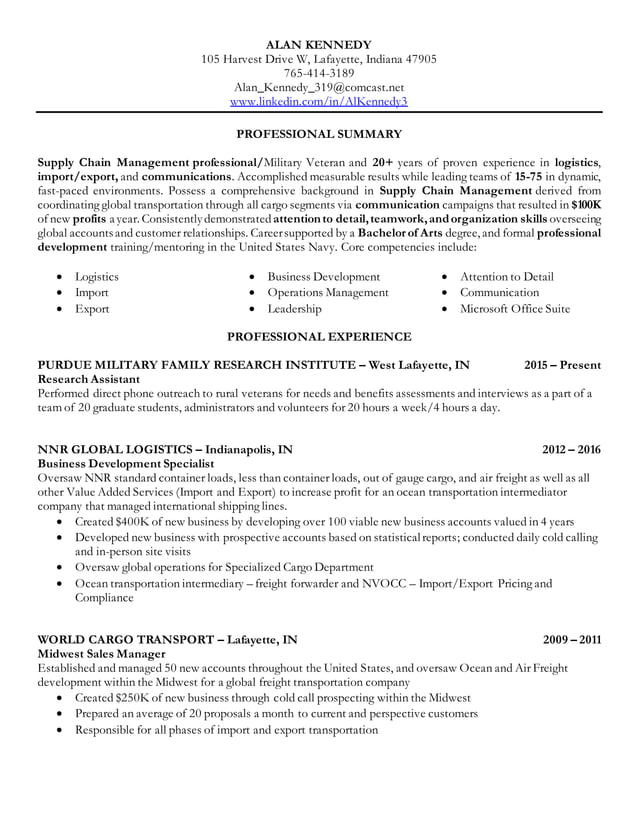 Kennedy, Alan HHUSA Resume.Logistics | DOCX