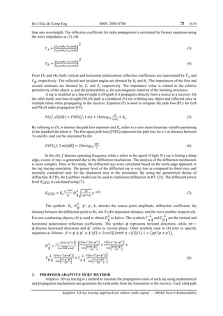 Adaptive 3D ray tracing approach for indoor radio signal prediction at 3.5 GHz | PDF | 3-D ...