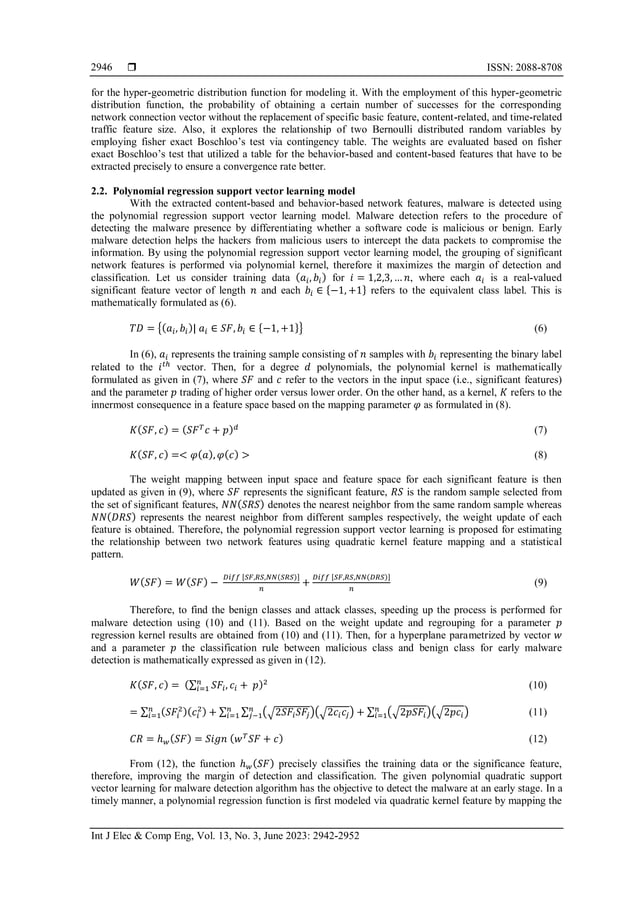 Fisher exact Boschloo and polynomial vector learning for malware detection | PDF