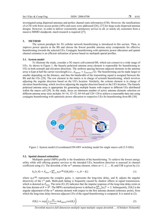 Downlink massive full dimension-multiple input multiple output downlink beamforming analysis at ...