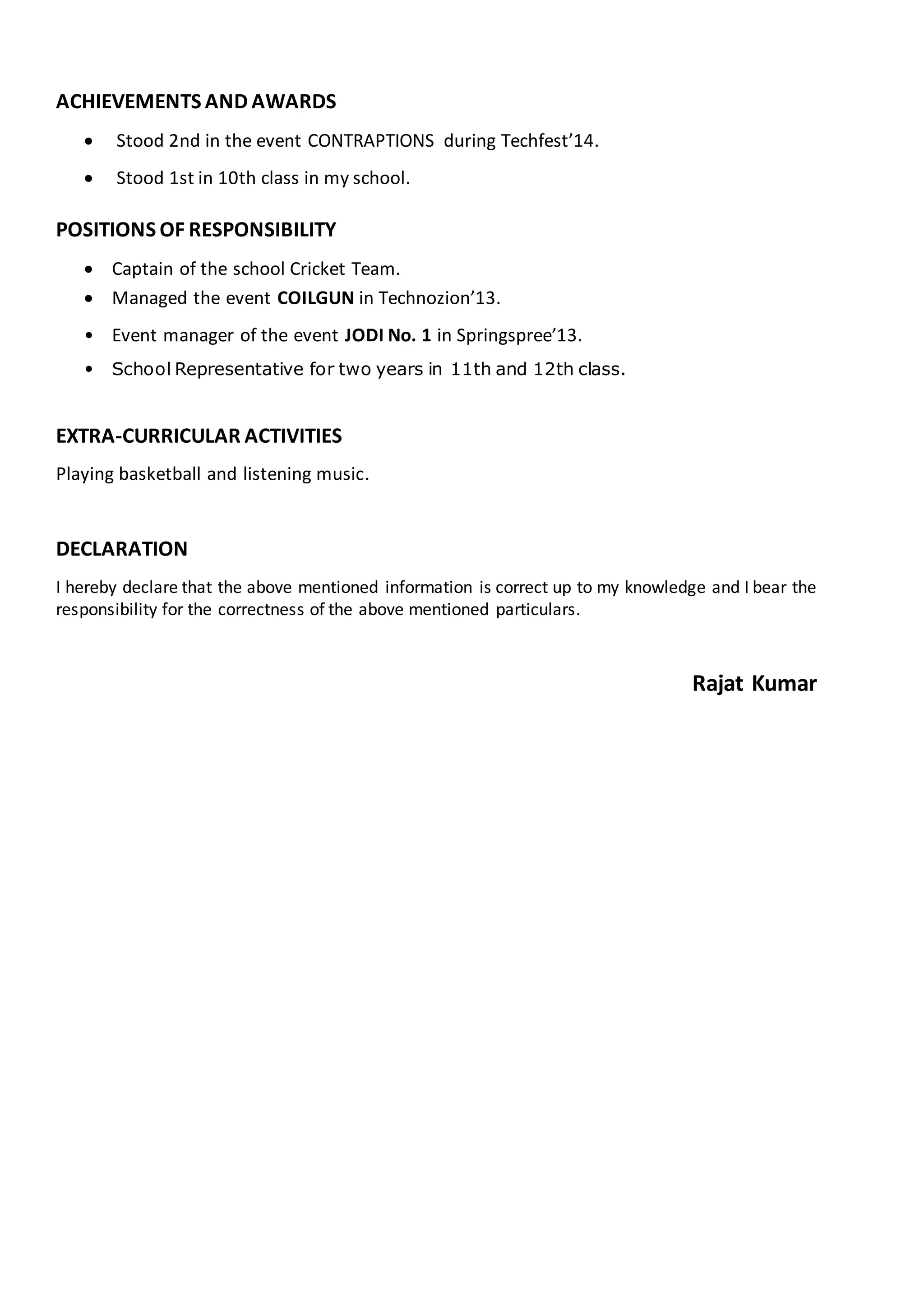 rajat resume | DOCX