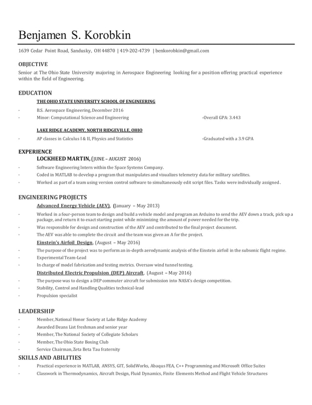 Ben's Resume | PDF