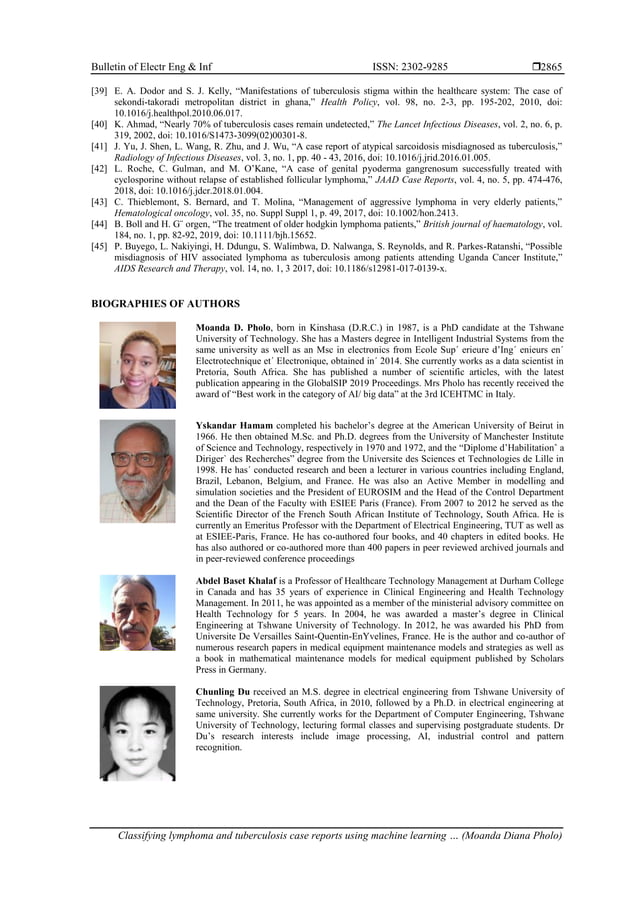 Classifying lymphoma and tuberculosis case reports using machine ...