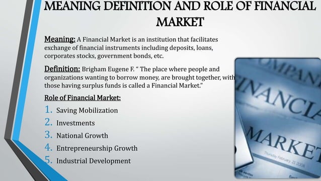FINANCIAL MARKETS | PPT