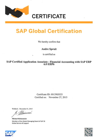 SAP Certification | PDF