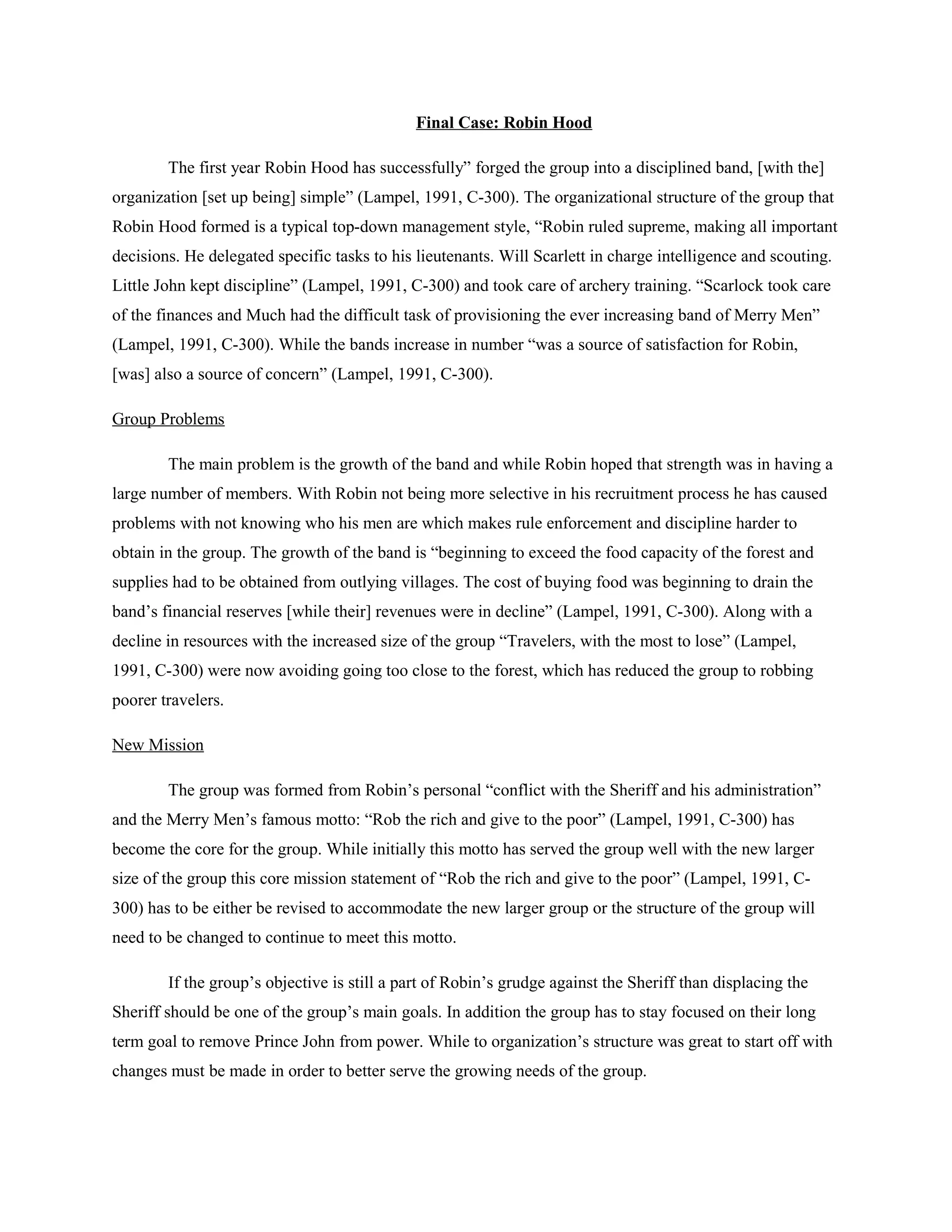 Robin Hood Case Study | DOC