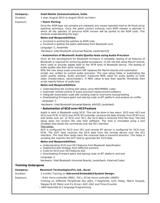 Resume | PDF | Operating Systems | Computer Software and Applications