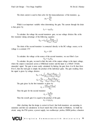 Two Stage Amplifier | DOCX