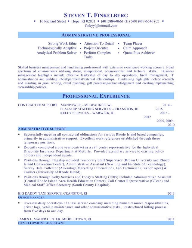 Finkelberg Resume 2015 | DOC
