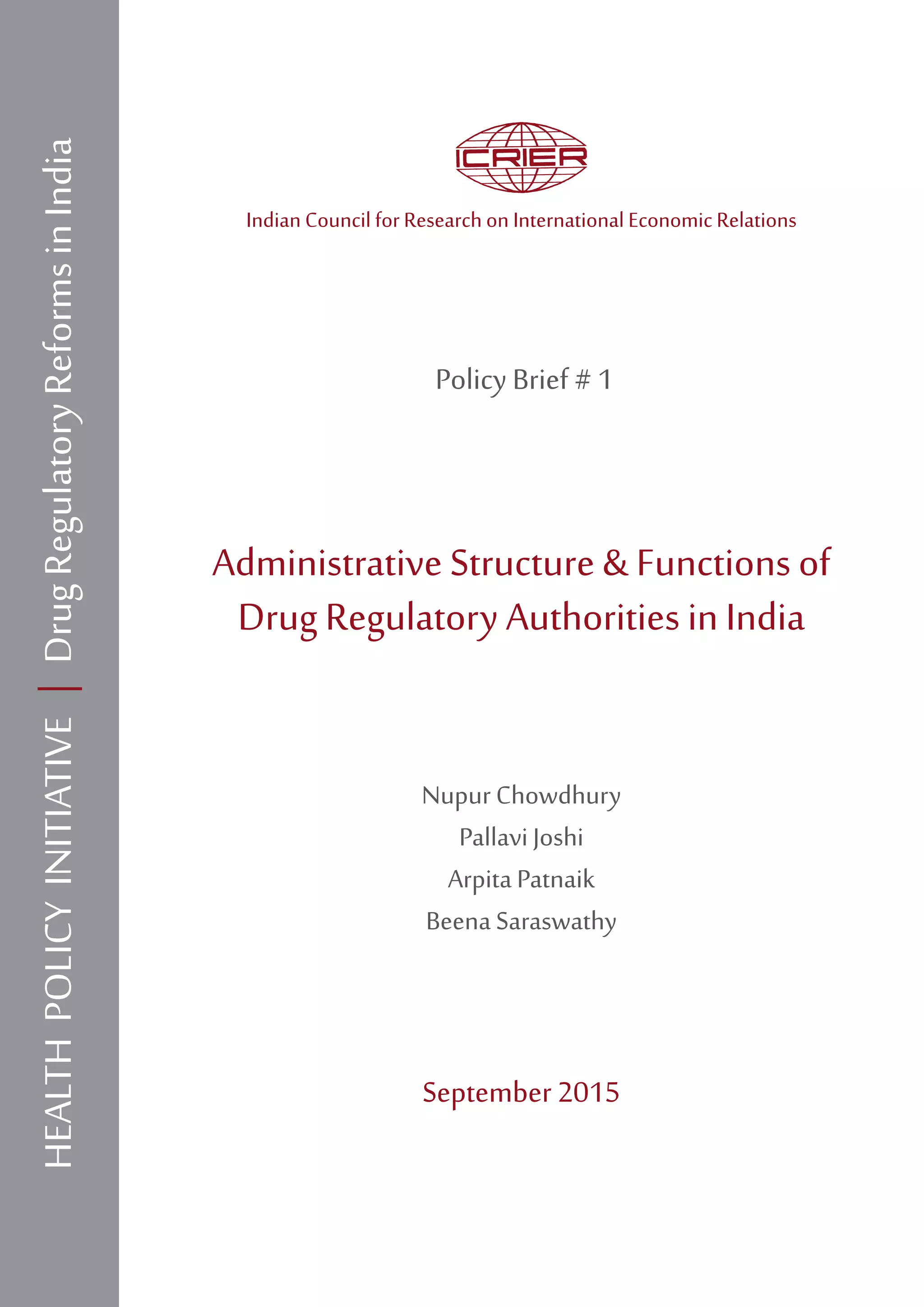 Policy Brief | PDF | Pharmaceutical Industry | Industries