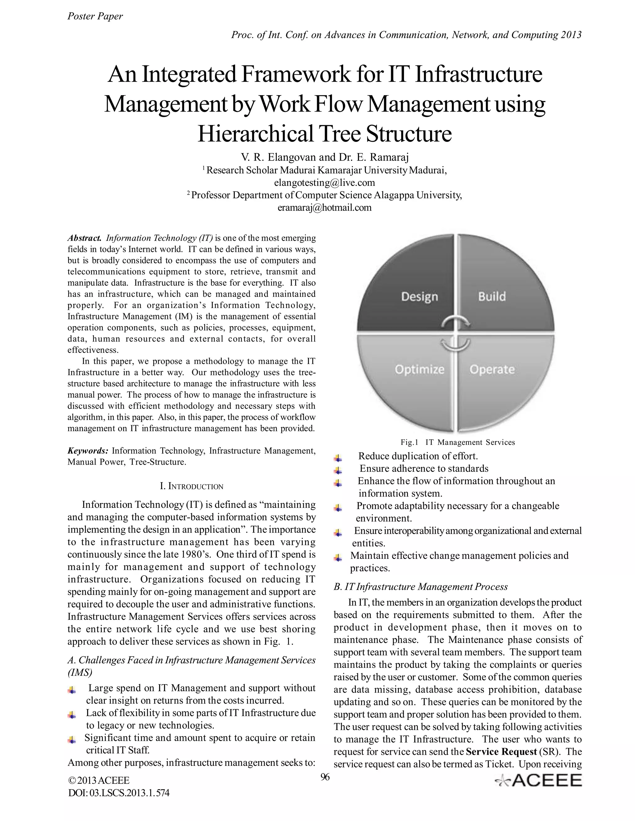 574An Integrated Framework for IT Infrastructure Management by Work Flow Management using ...