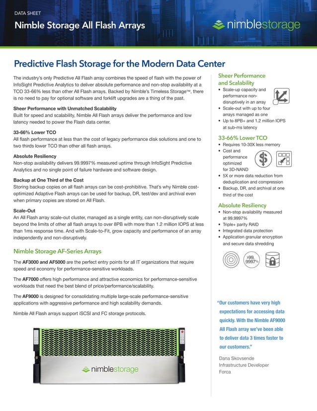 Nimble-Storage-AFA-Datasheet | PDF