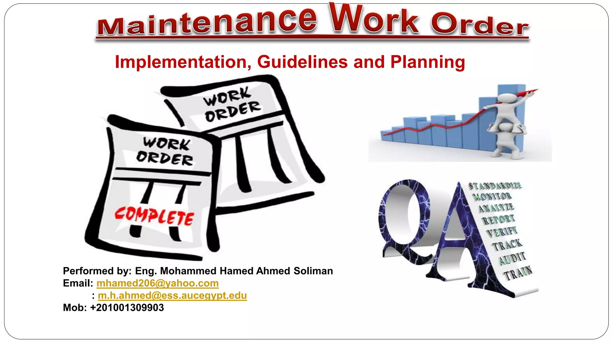 Maintenance Work Order | PDF