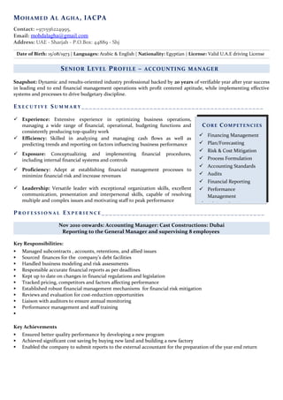 Mohamed Al Agha - Resume - A.M.1 | DOC