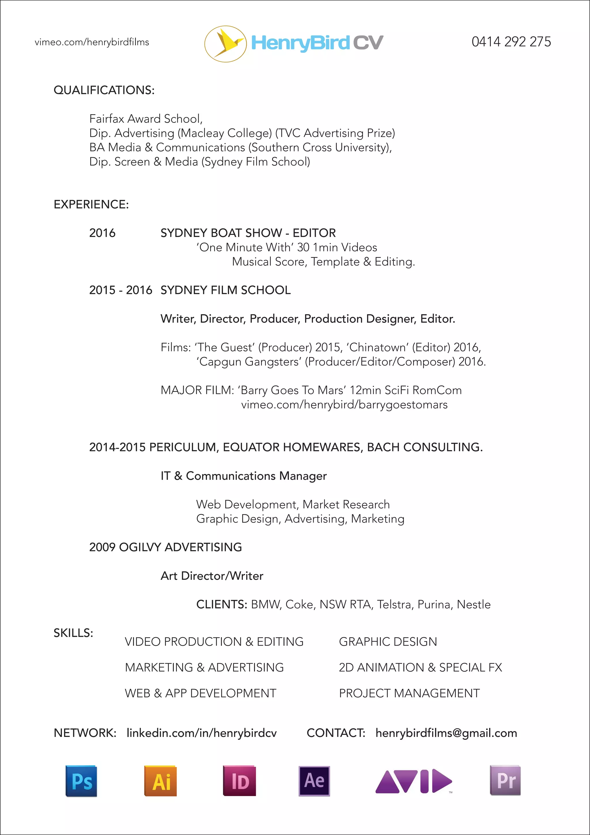 CV2017HENRYBIRD | PDF