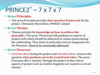 Prince 2 - Project Management principles | PPT