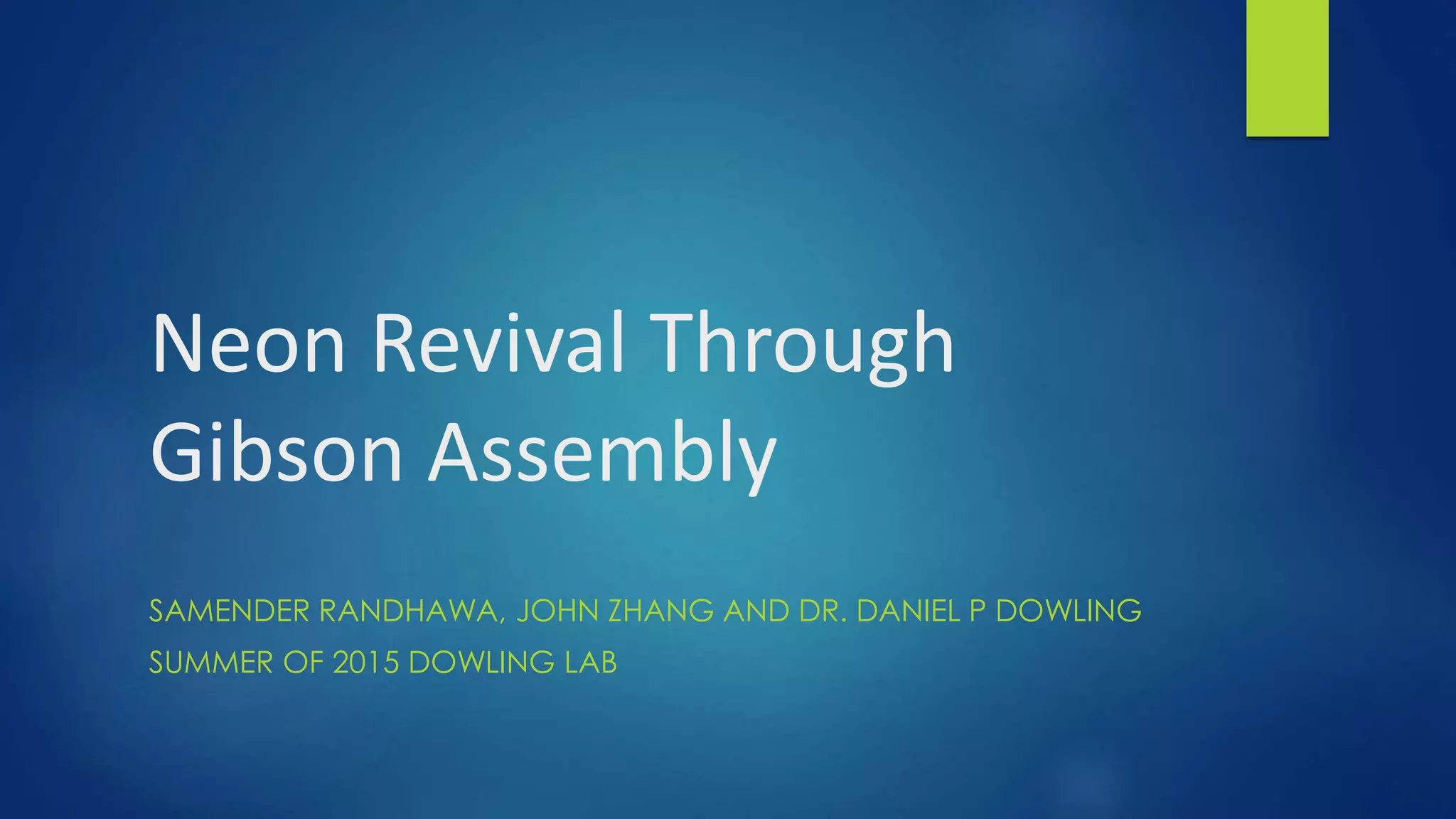 Neon Revival Through Gibson Assembly_link | PPTX