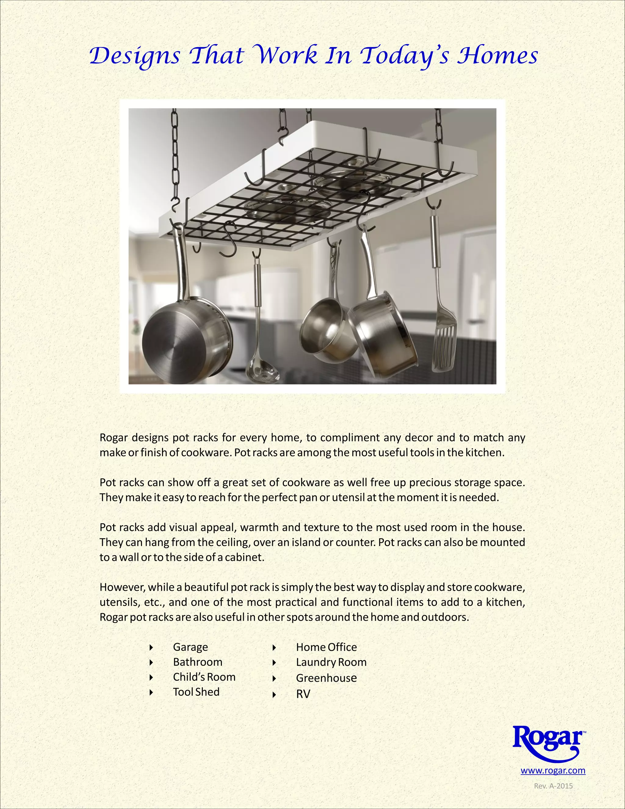 Rogar Pot Rack Catalog 10_8_15 | PDF