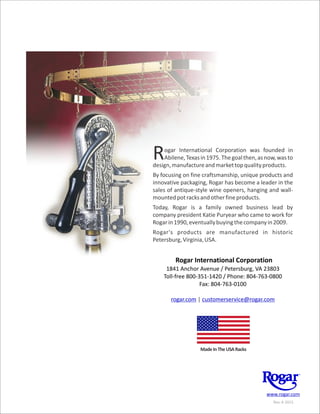 Rogar Pot Rack Catalog 10_8_15 | PDF