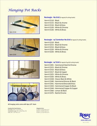 Rogar Pot Rack Catalog 10_8_15 | PDF