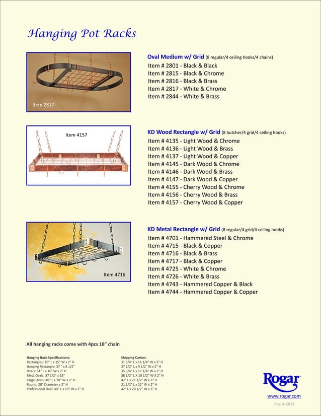 Rogar Pot Rack Catalog 10_8_15 | PDF