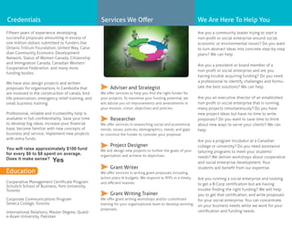 Grant Writer and Cooperative Developer Flyer | PDF