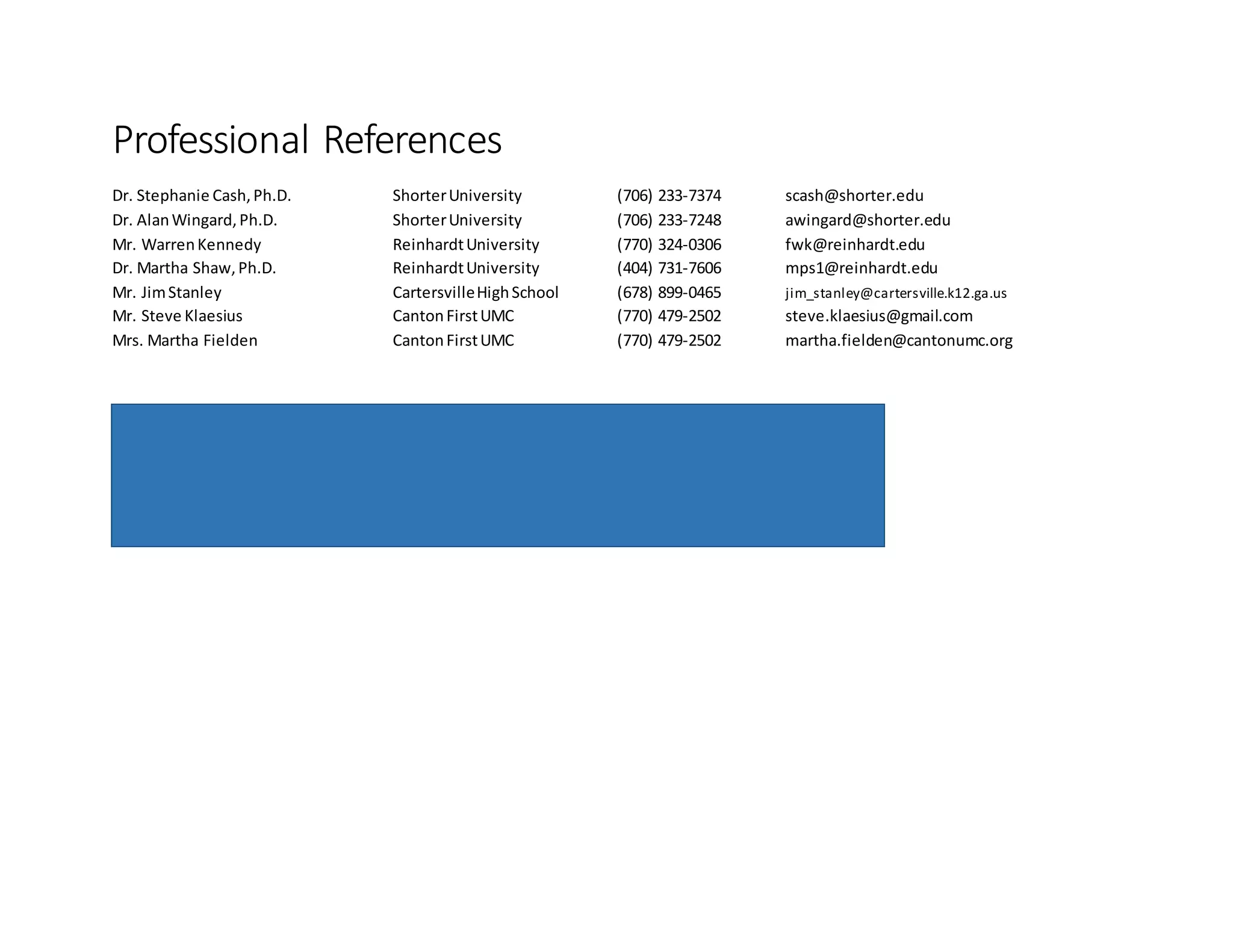 Professional References | PPT
