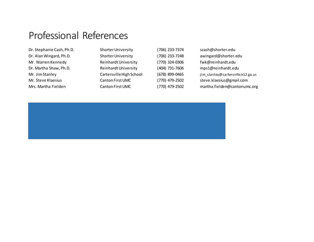 Professional References | PPT