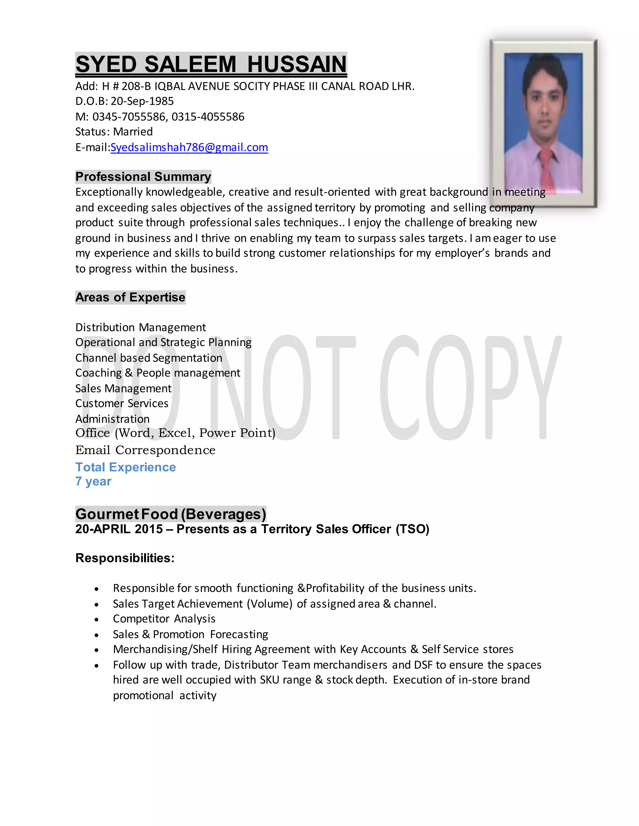 syed SALEEM cv | DOCX