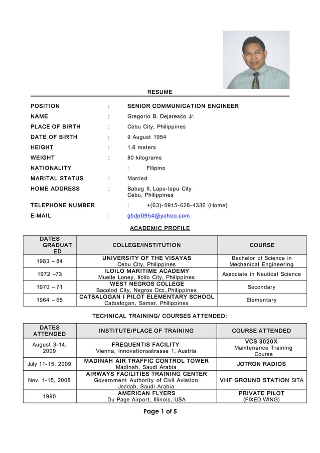 bio data new | DOC | Air Travel | Travel Type