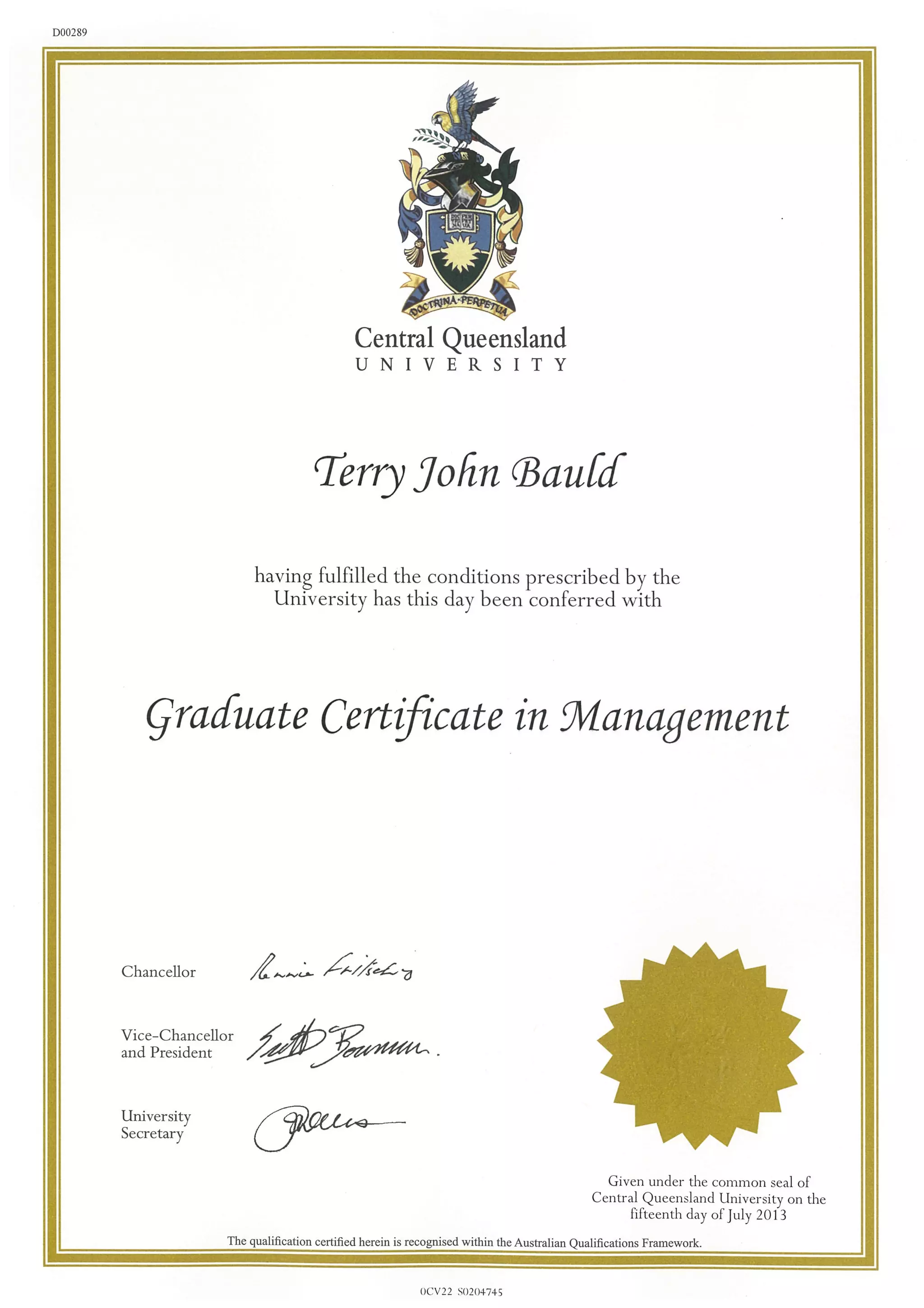 Graduate Certificate in Management - CQU | PDF | Graduation | Personal ...