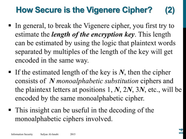 Classical Encryption Algorithm Vigener Cipher Pdf Programming
