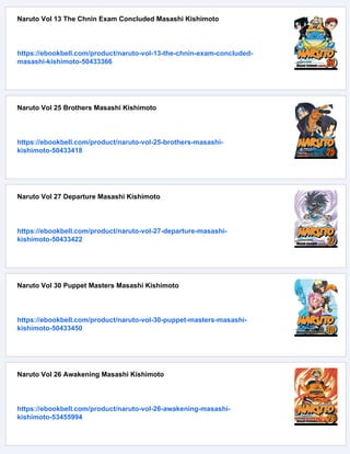 Naruto Vol 11 Impassioned Efforts Masashi Kishimoto | PDF