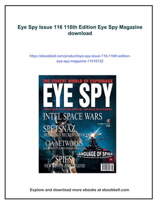 Eye Spy Issue 116 116th Edition Eye Spy Magazine | PDF