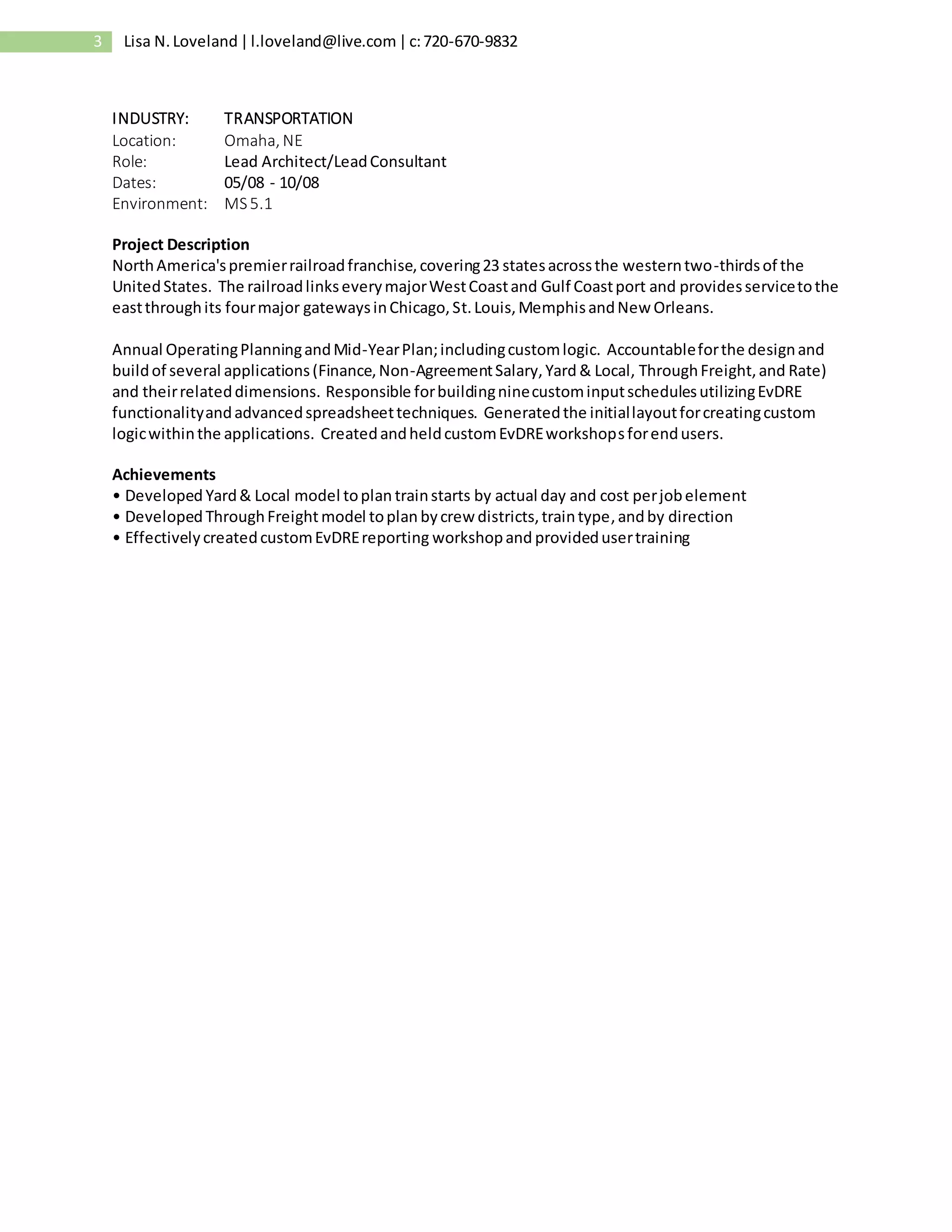 Project Resume - HCL-Axon | DOCX