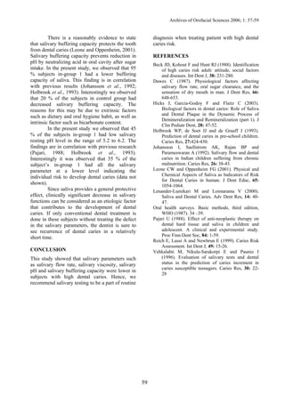 saliva as diagnostic tool | PDF