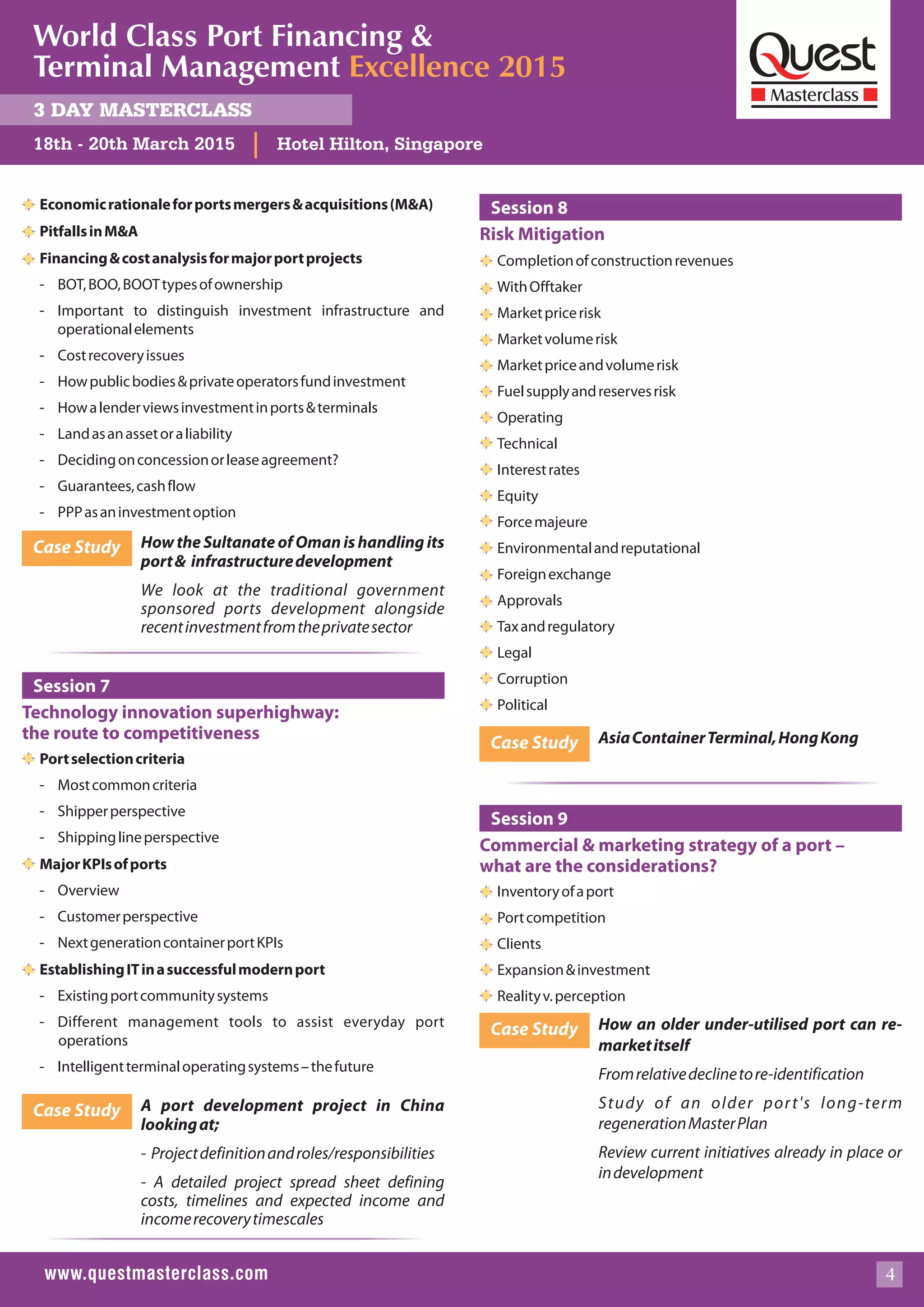 World Class Port Financing and Terminal Management Excellence 2015 ...