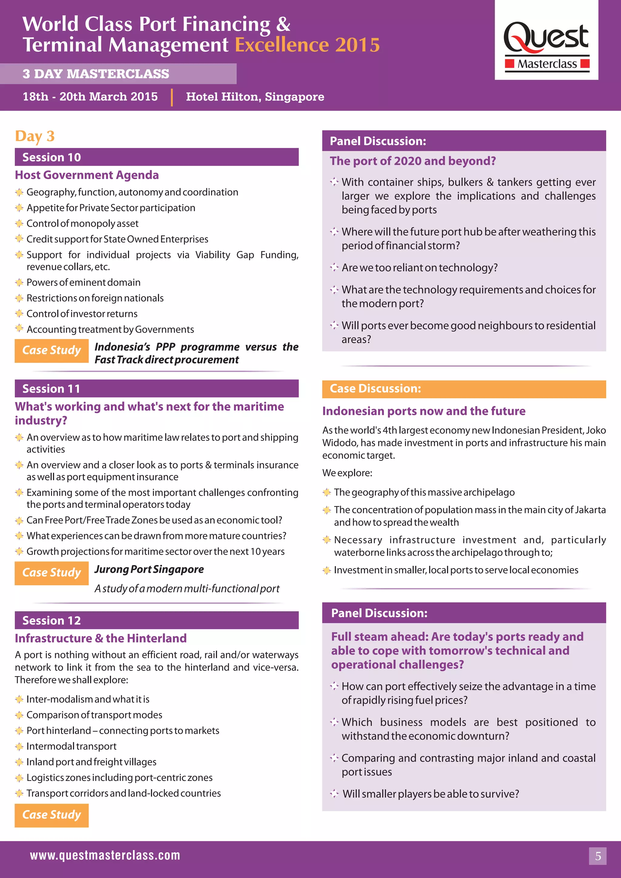 World Class Port Financing and Terminal Management Excellence 2015 ...